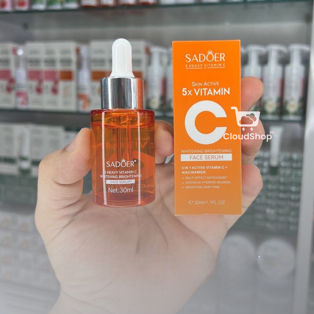 SADOER 5X Heavy Vitamin C Whitening Skin Active Face Serum – 30ml – Cloud Shop BD