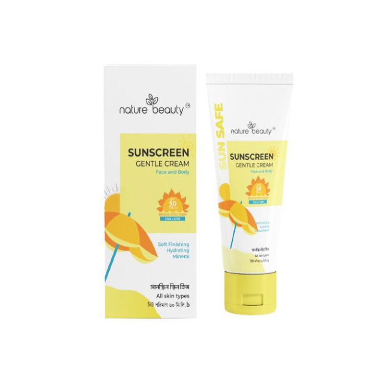 nature beauty Sunscreen Gentle Cream SPF 50 PA+++ (50ml) - Cloud Shop BD