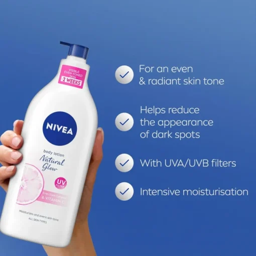 Nivea Body Lotion Natural Glow Even Tone Complex & Vitamin C for Normal ...